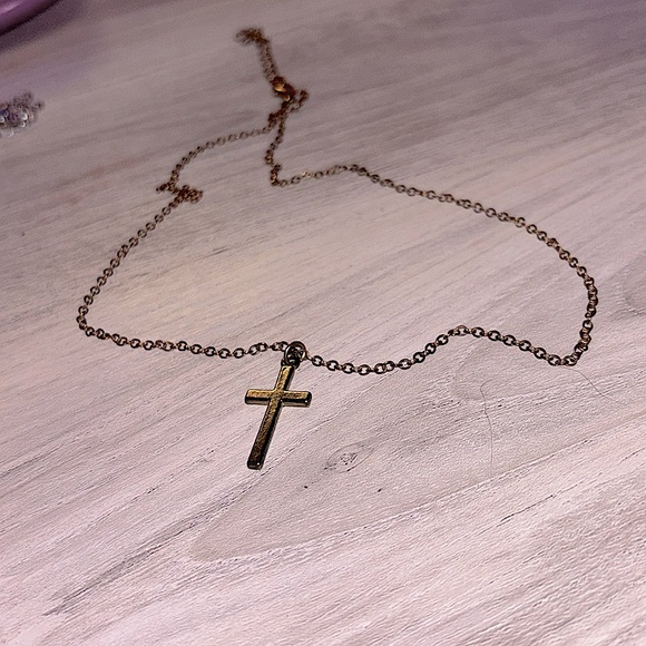Jewelry | Super Cute And Preppy Gold Cross Necklace | Poshmark